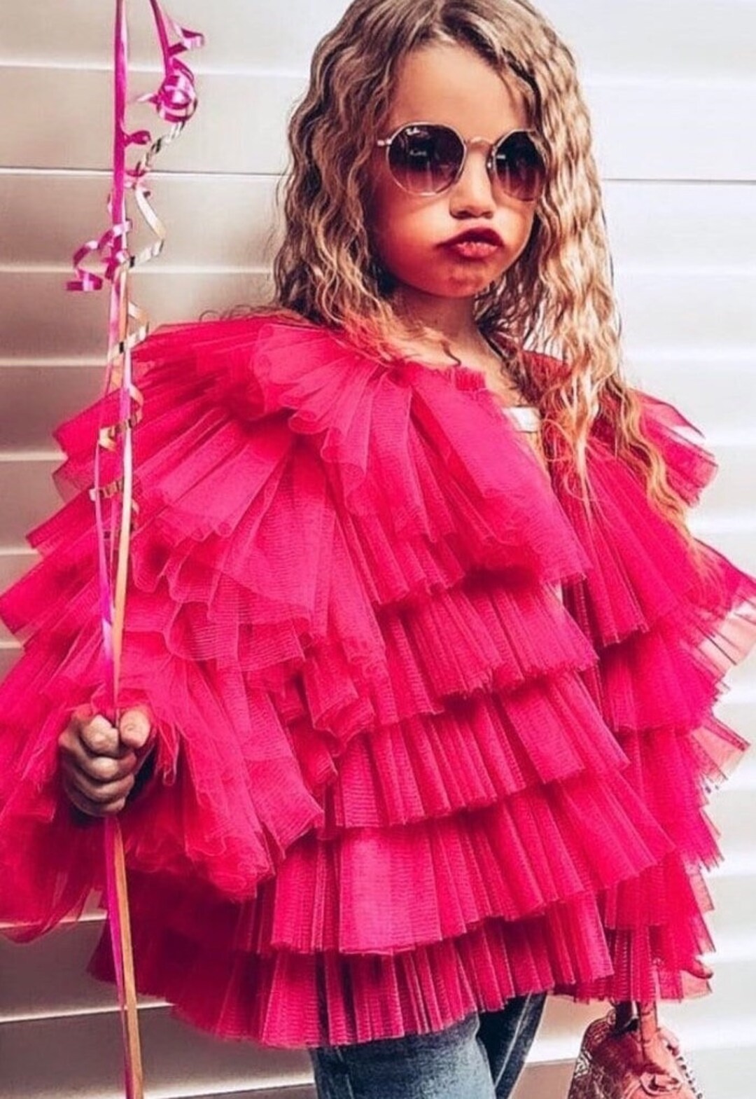Barbie Cerise Pink Ruffle Jacket - Etsy