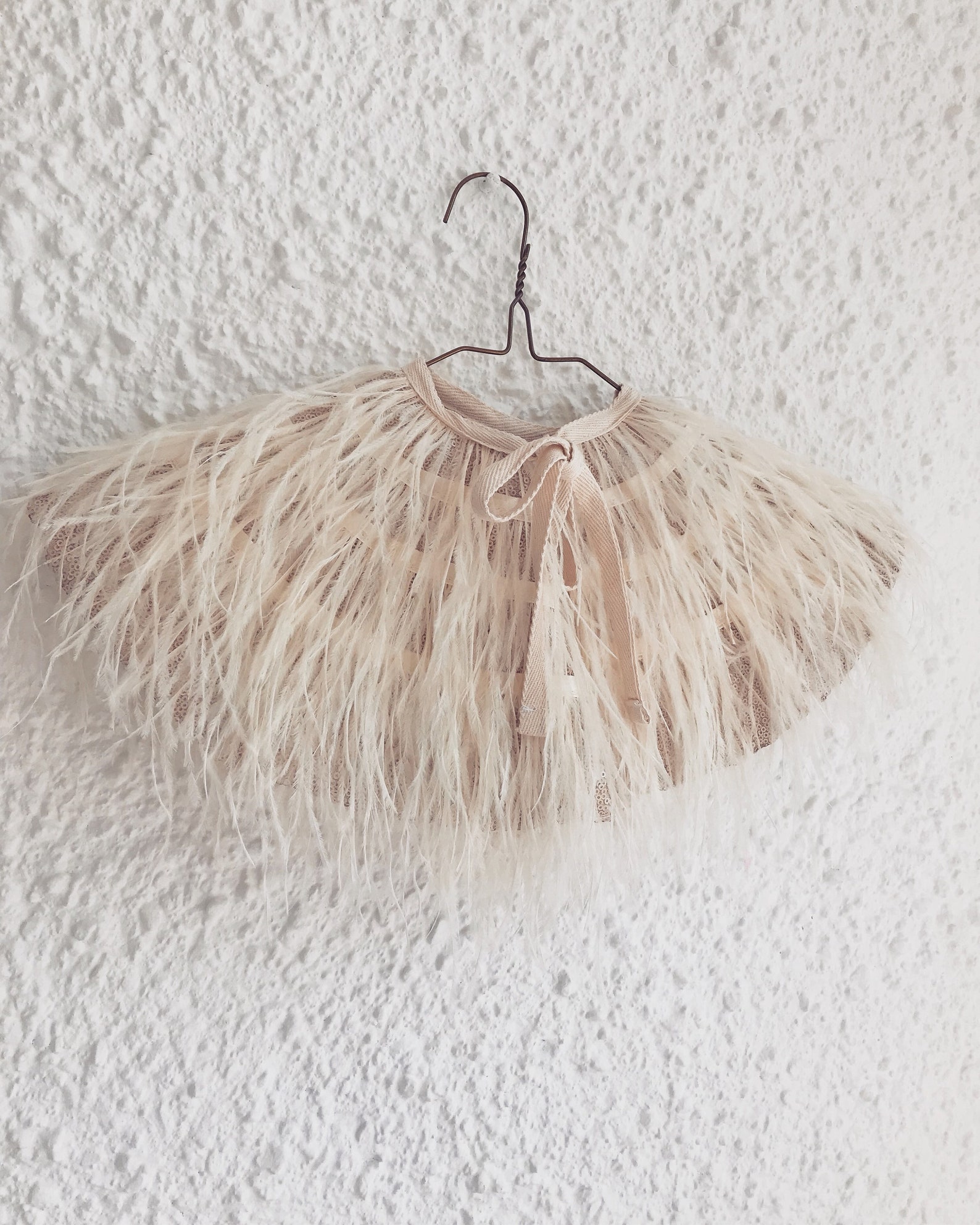 Swan Lake Ostrich Feather Cape in Cream - Etsy