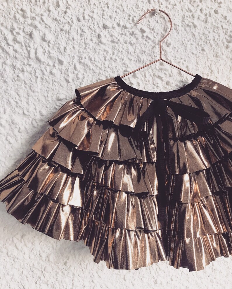 Gold Lurex Ruffled Cape - Etsy