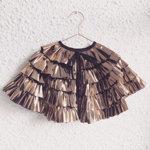 Gold Lurex Ruffled Cape - Etsy