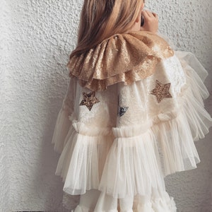 Cream Velvet Star/moon Kid Cape - Etsy