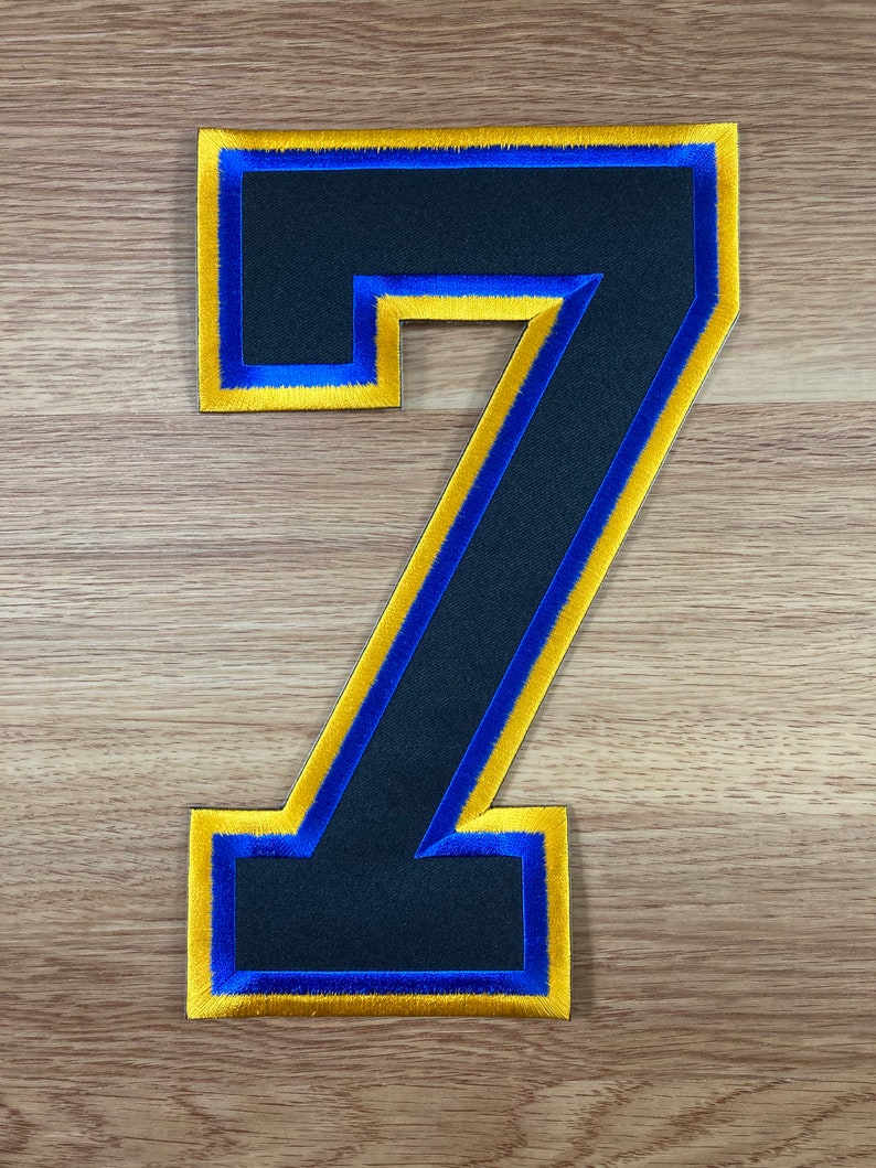 10 Inches Double Outline College Number Iron on Patch | Etsy