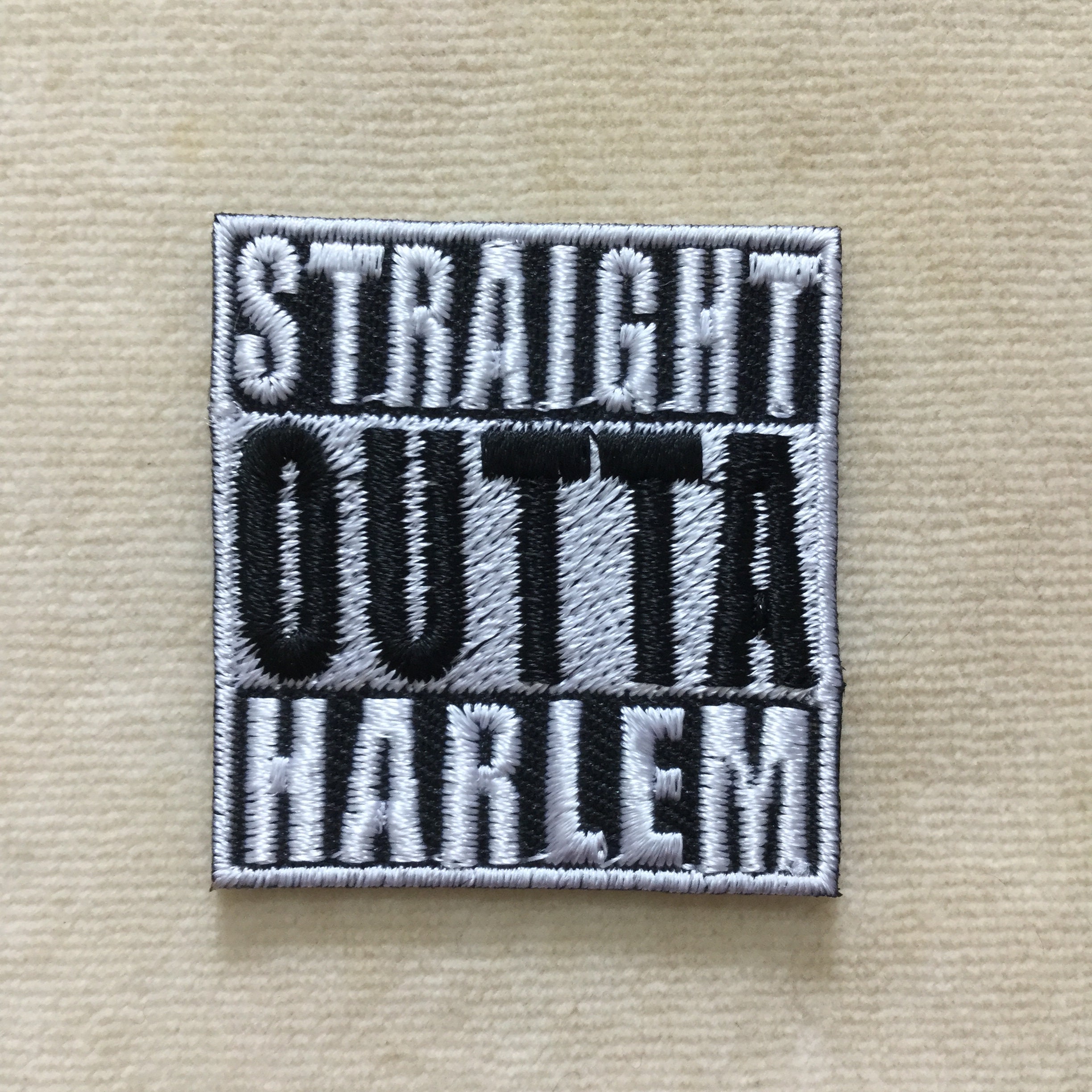 STRAIGHT OUTTA HARLEM Custom Personalized Iron on Patch - Etsy