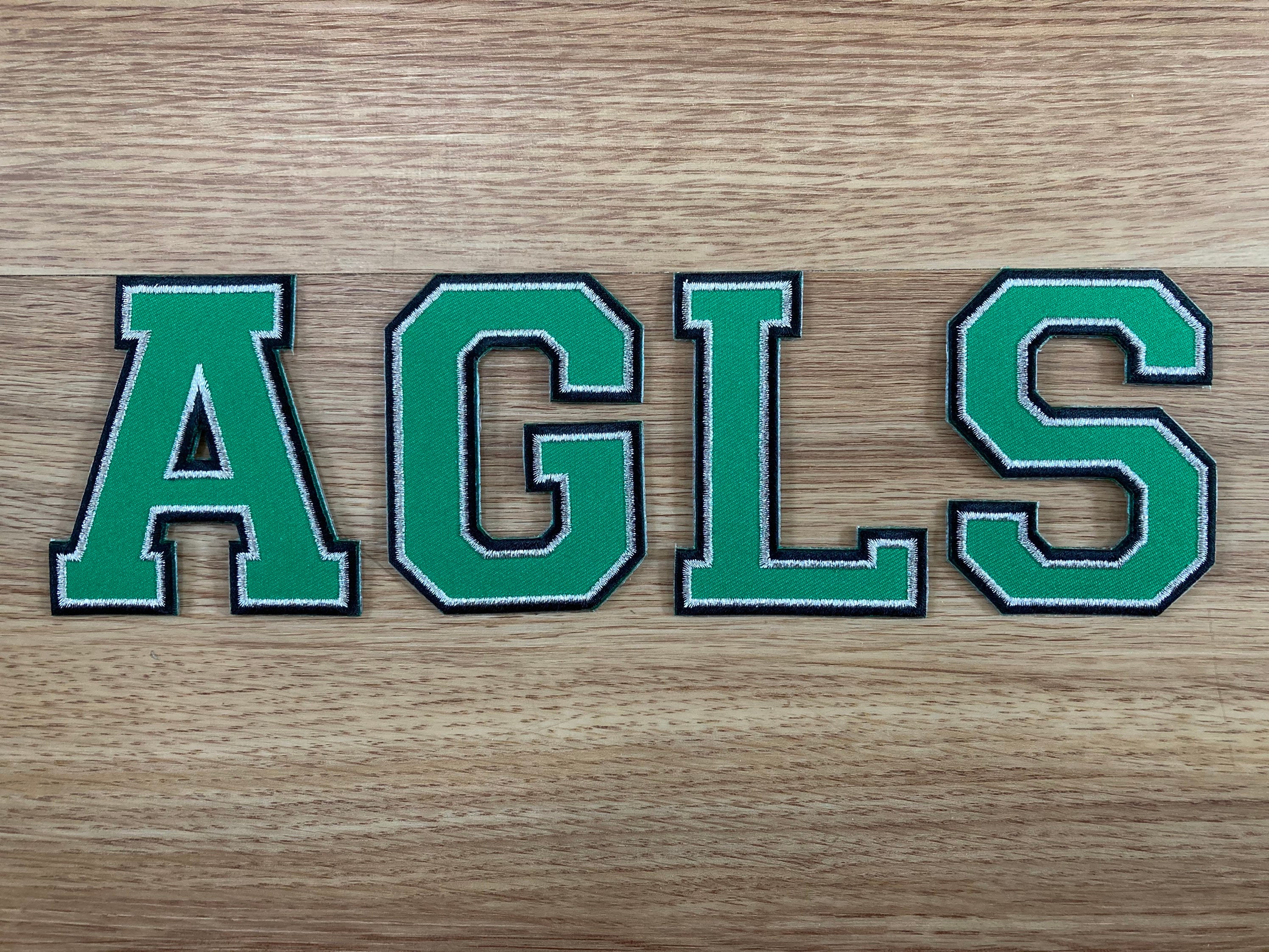 3 Inches Double Outline Varsity Letter Iron on Patch | Etsy