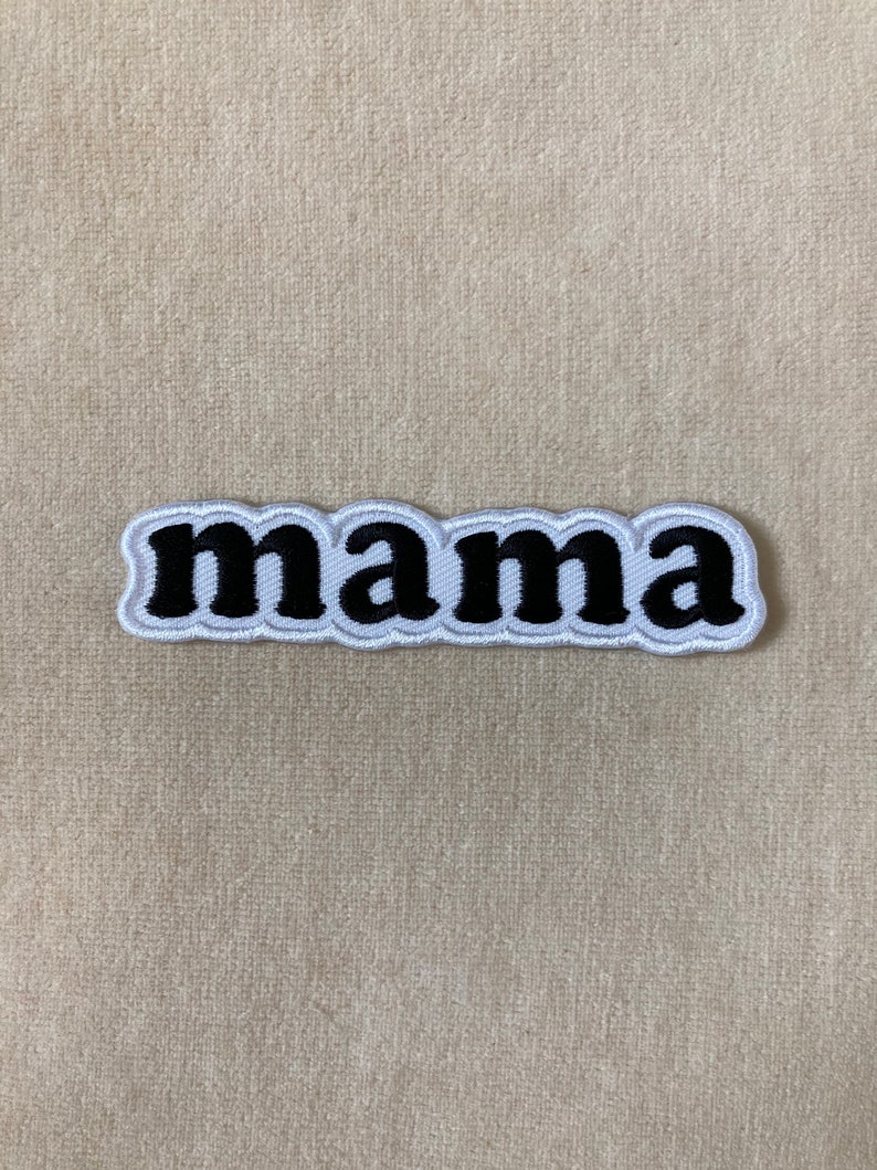 Mama Bumper Cut to Shape Embroidered Iron on Patch - Etsy