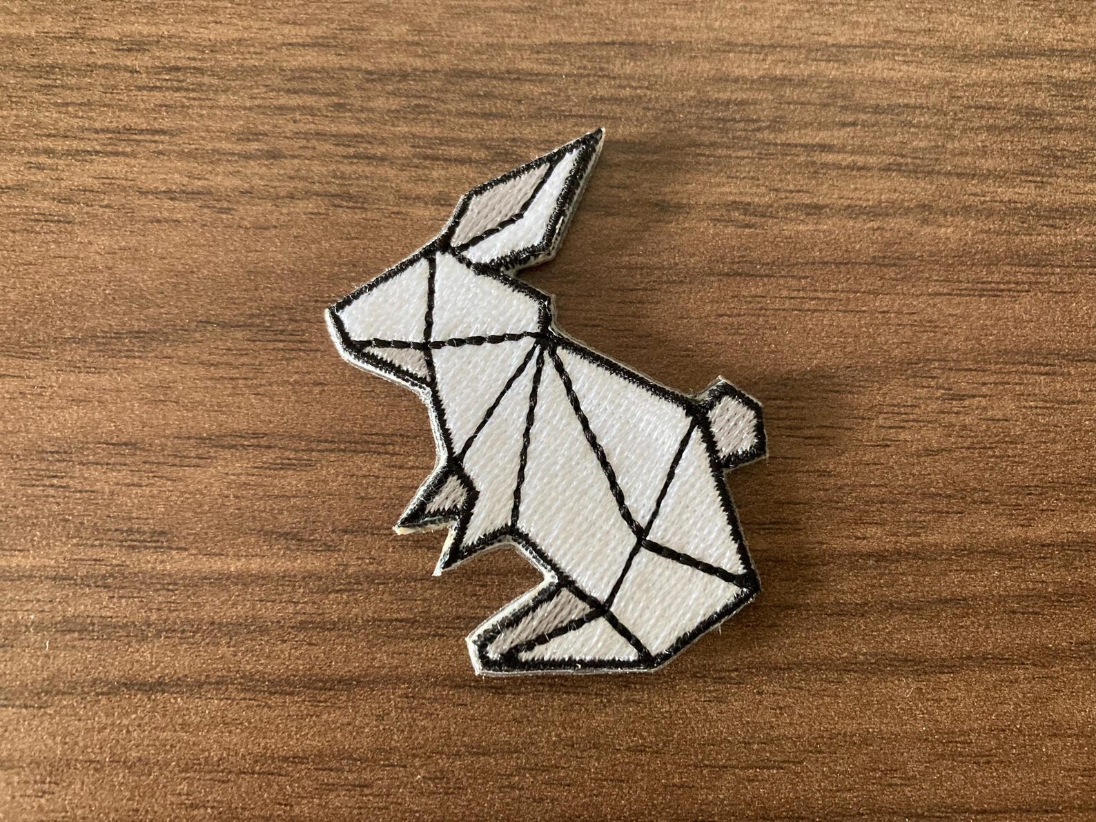 Paper Rabbit Origami Iron on Embroidered Patch - Etsy