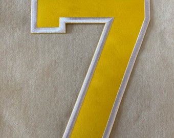 Chunky Varsity Number Font Sparkle Glitter Patch Iron or Sew on Vinyl ...