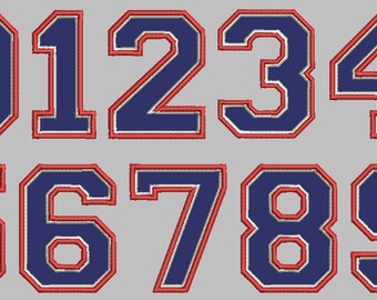 5 Inches Double Outline Varsity Number Iron on Patch - Etsy