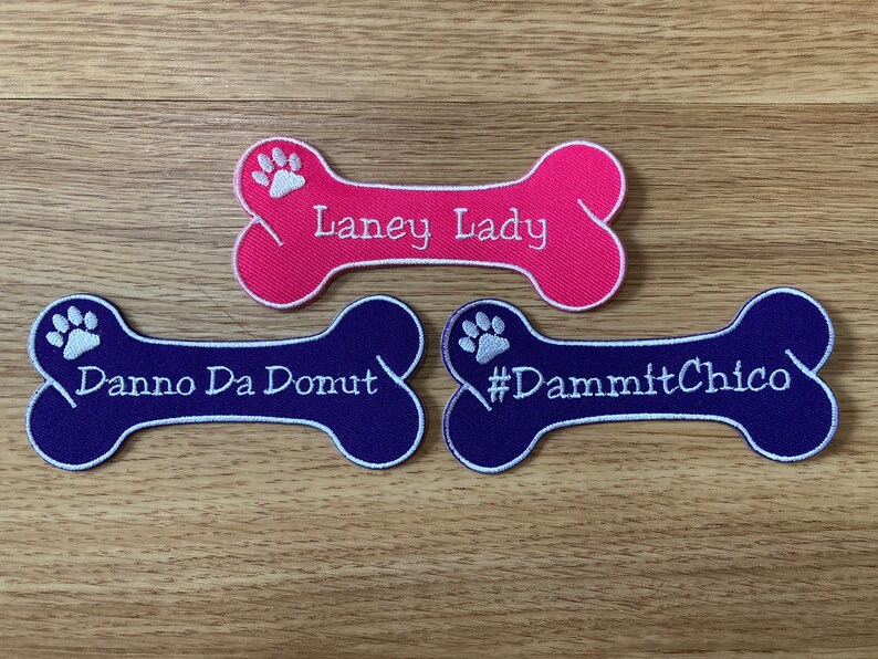 Dog Bone Custom Personalized Iron on Patch - Etsy