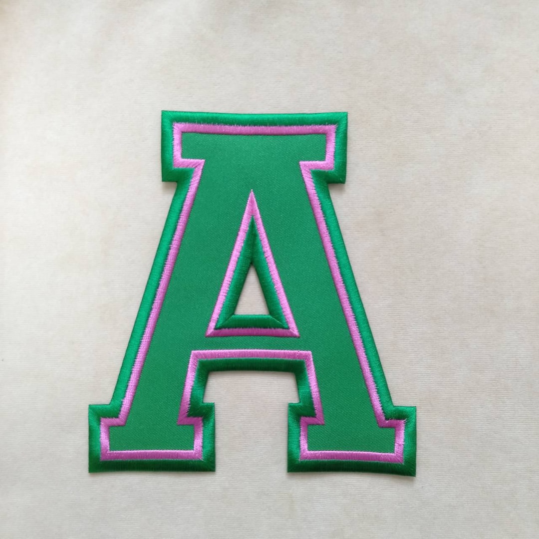 7 Inches Double Outline Varsity Letter Iron on Patch - Etsy