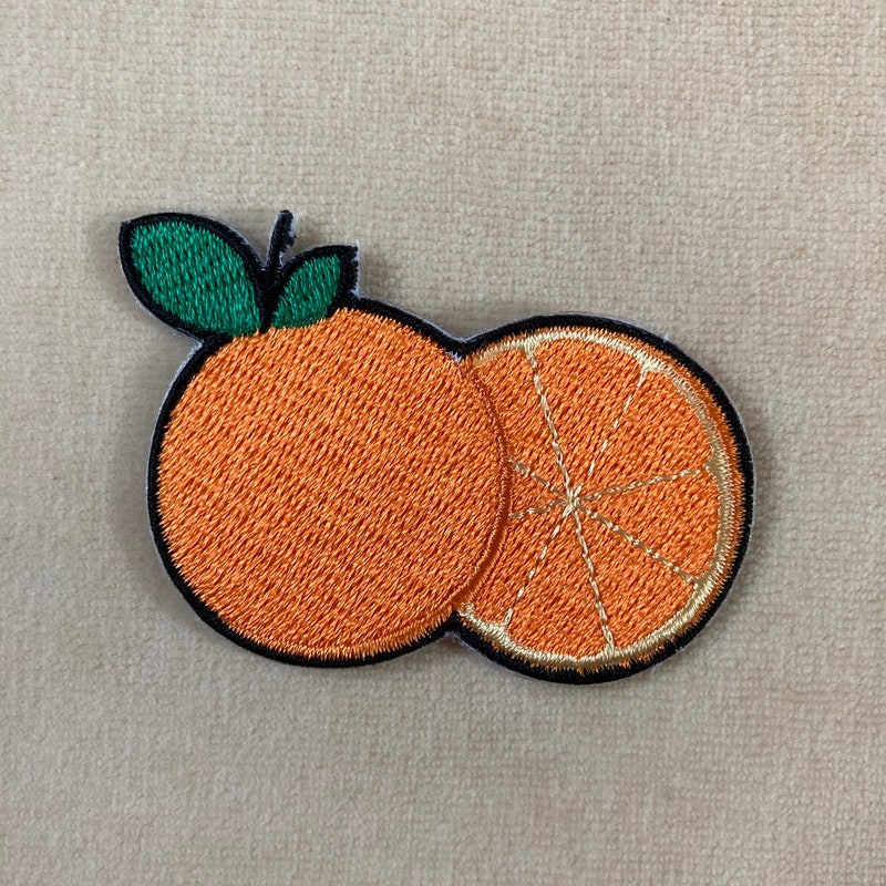 Orange Iron on Patch - Etsy