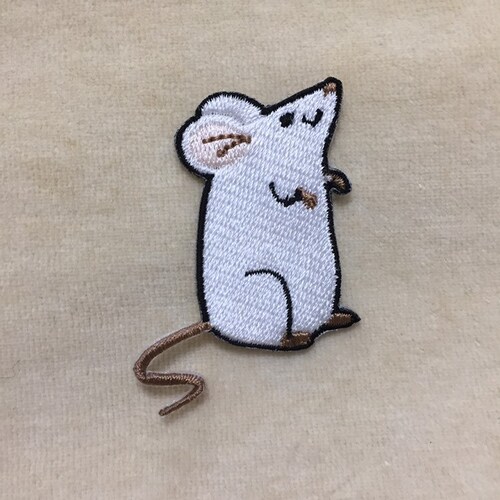 Fancy Black Dumbo Rat Iron on Patch | Etsy