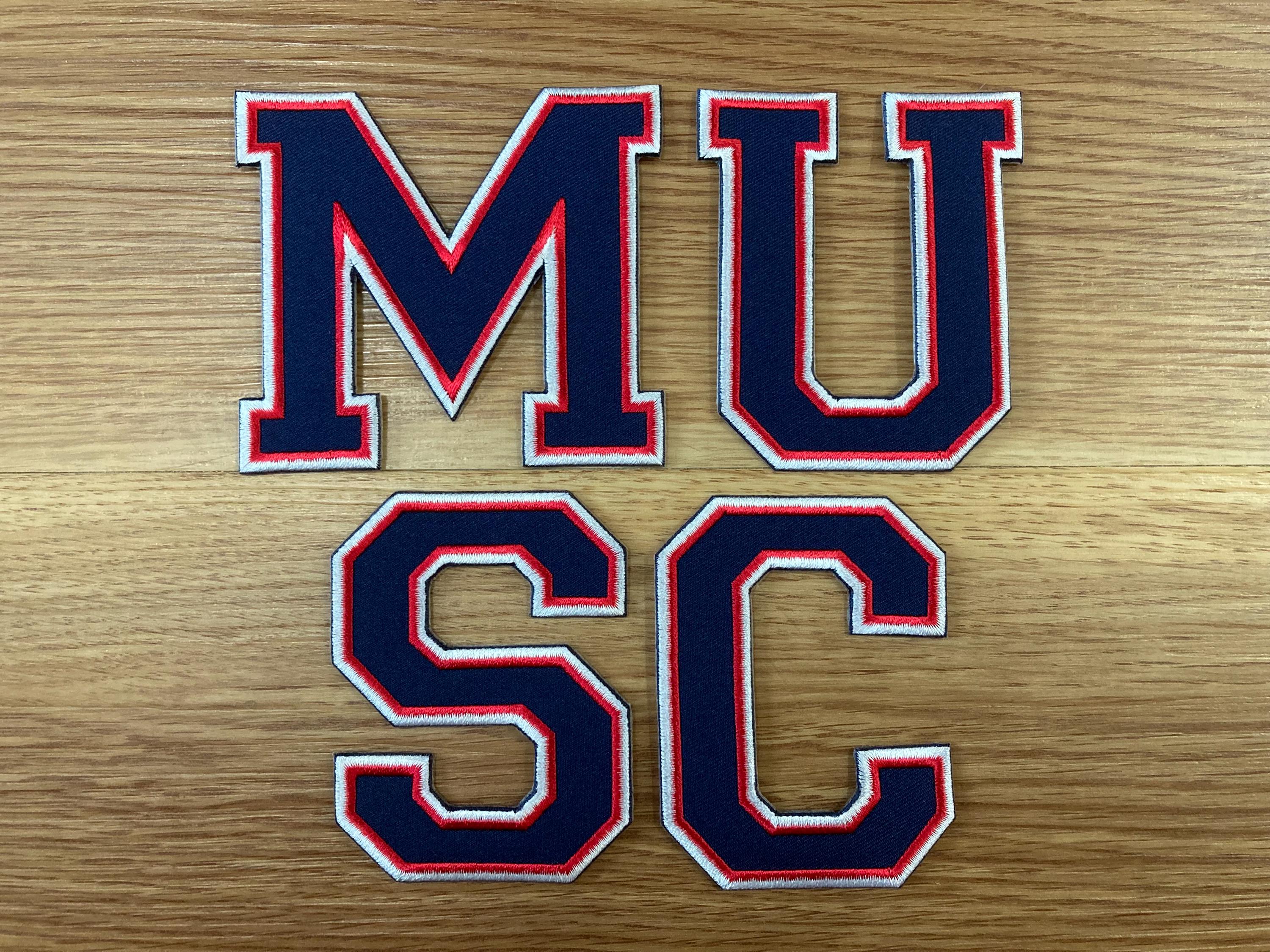 3.5 Inches Double Outline Varsity Letter Iron on Patch - Etsy