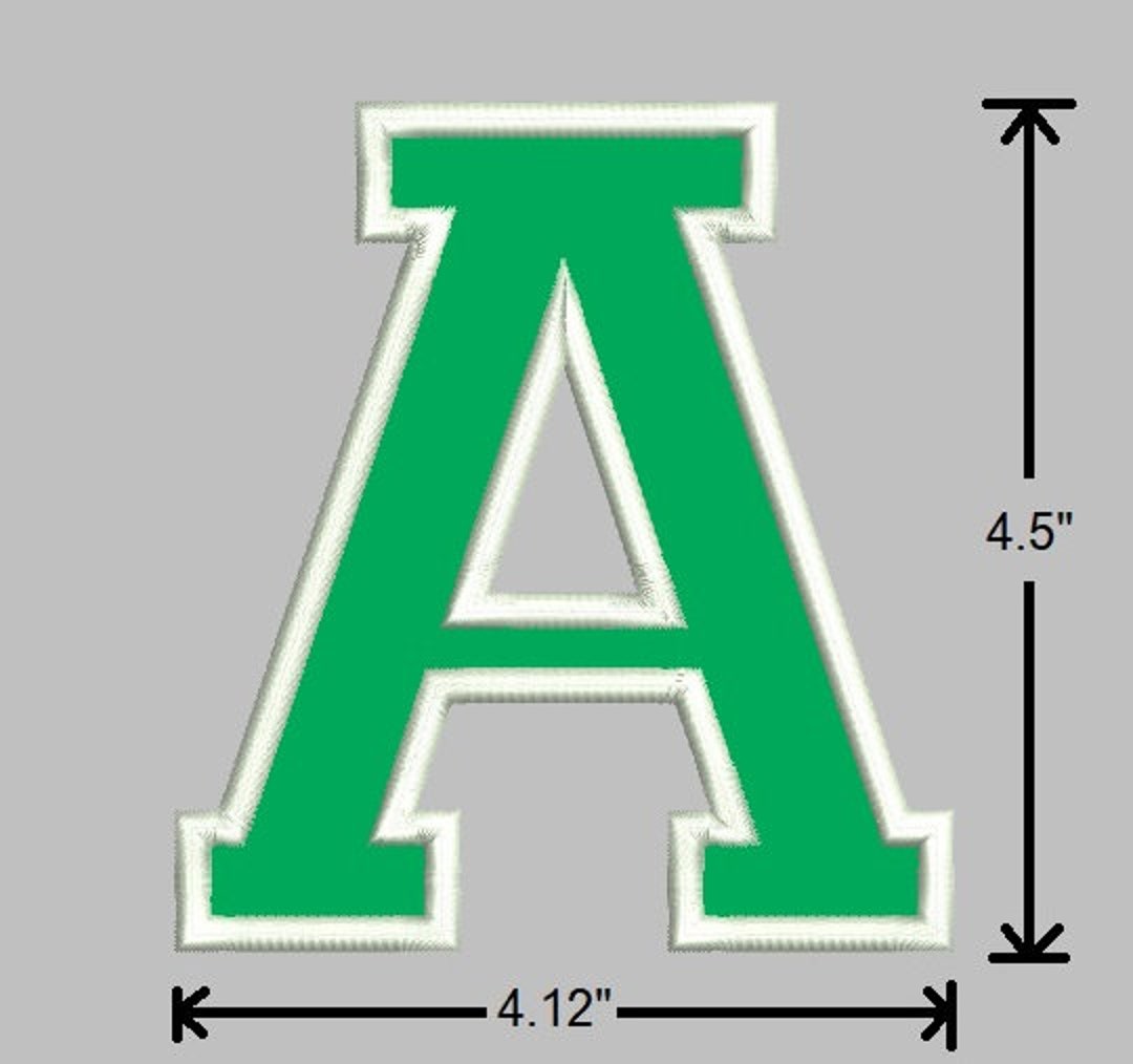 4.5 Inches Standard Varsity Letter Iron on Patch - Etsy