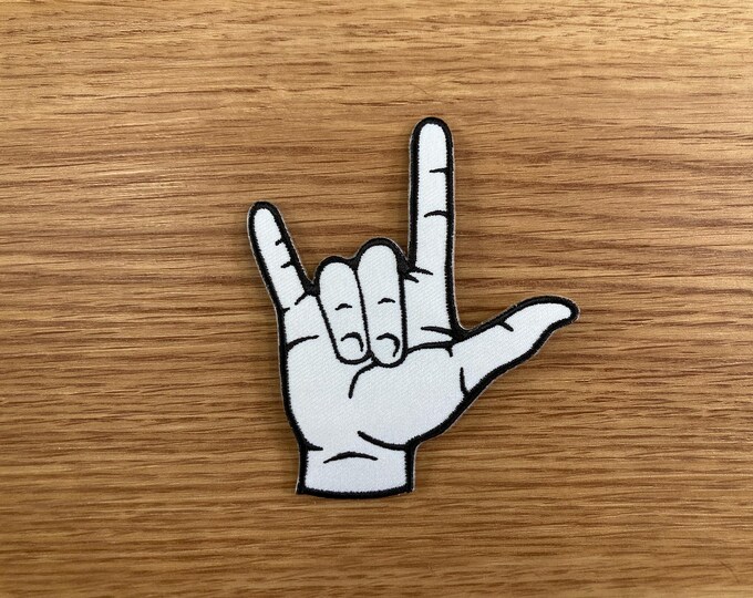 I Love You Hand Symbol Iron on Patch - Etsy