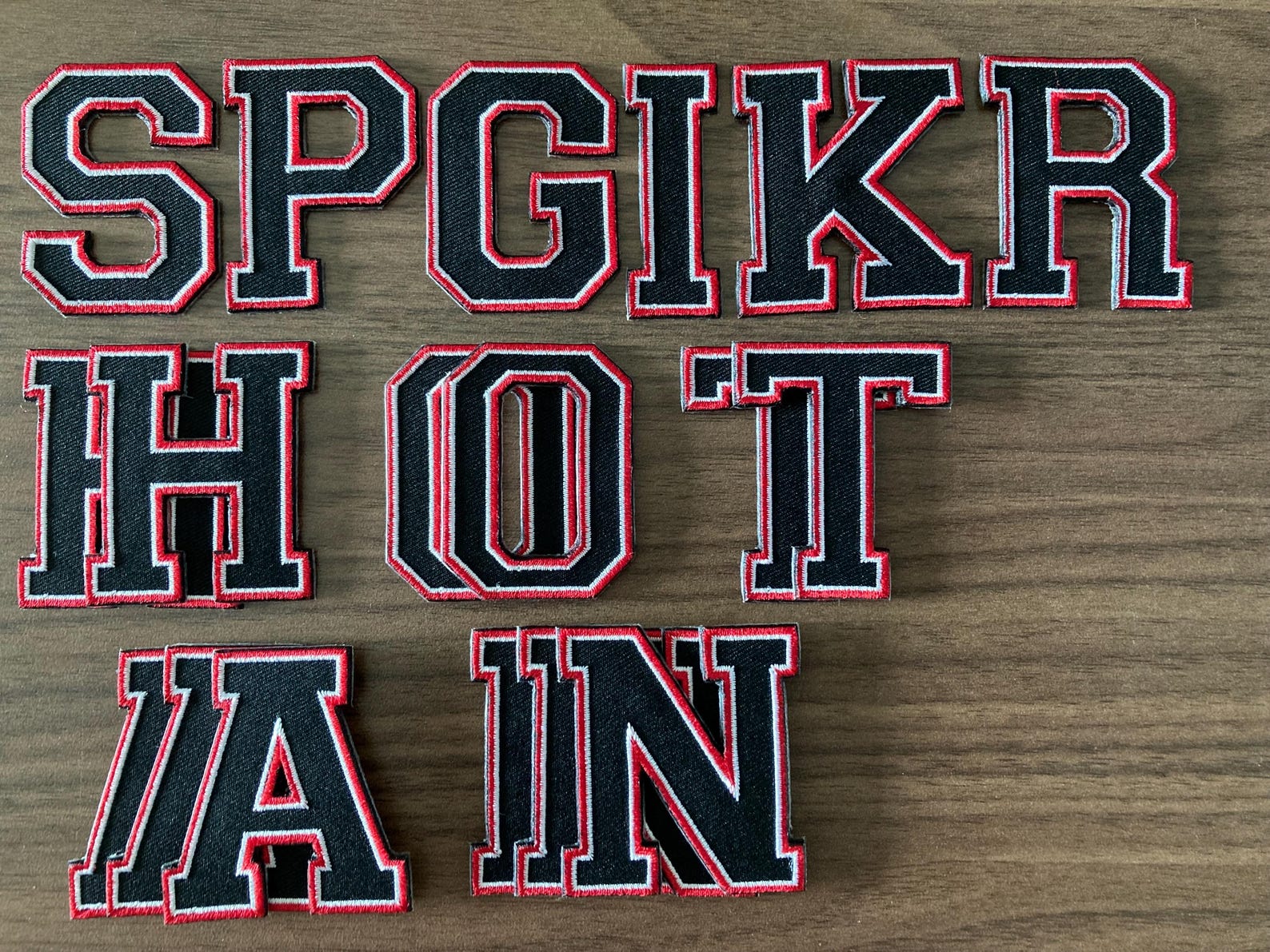 2 Inches Double Outline Varsity Letter Iron on Patch - Etsy