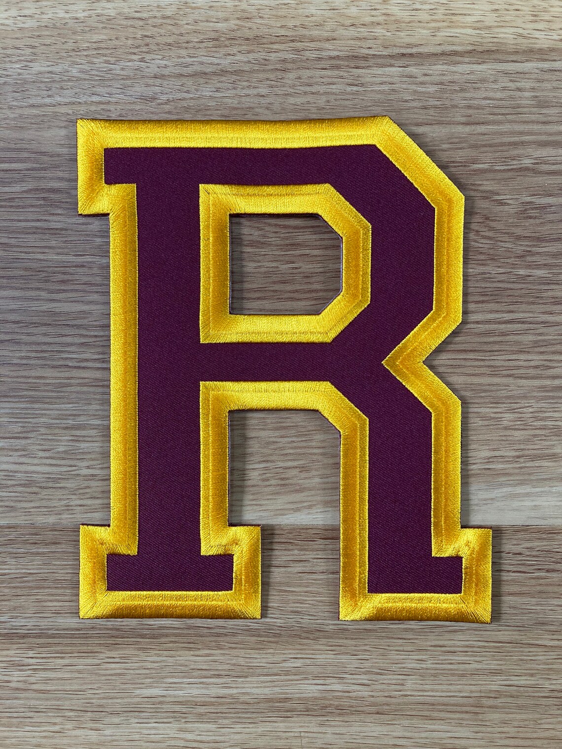 7 inches Double Outline Varsity Letter Iron On Patch | Etsy