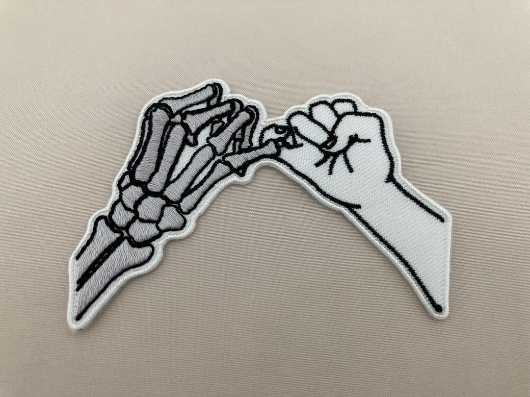 Pinky Promise Skeleton Hand Iron on Patch - Etsy