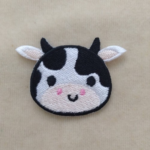 Cow Patch Cow Applique Embroidered Cow Iron on Patch - Etsy