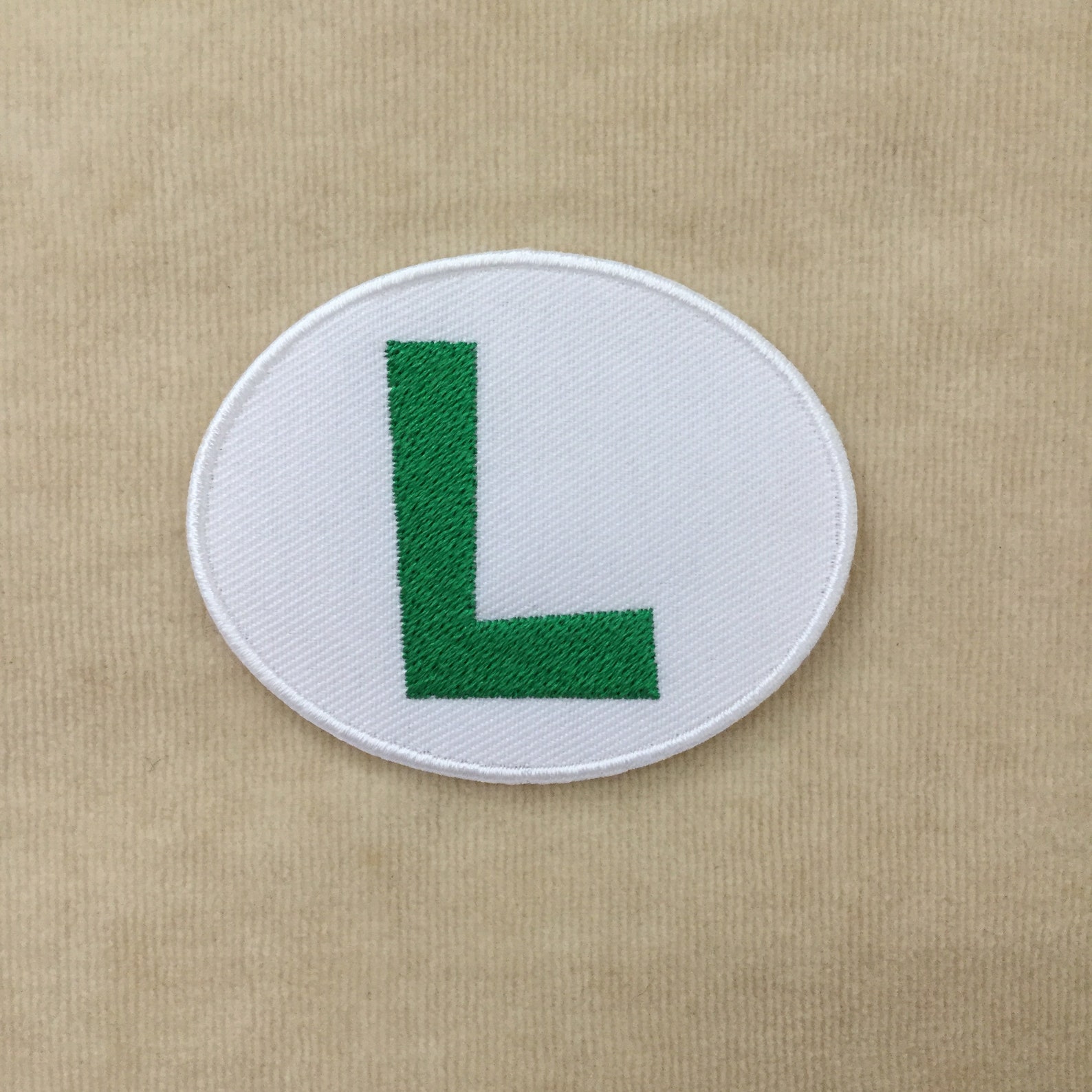 Luigi Super Mario Logo Iron on Patch Oval - Etsy