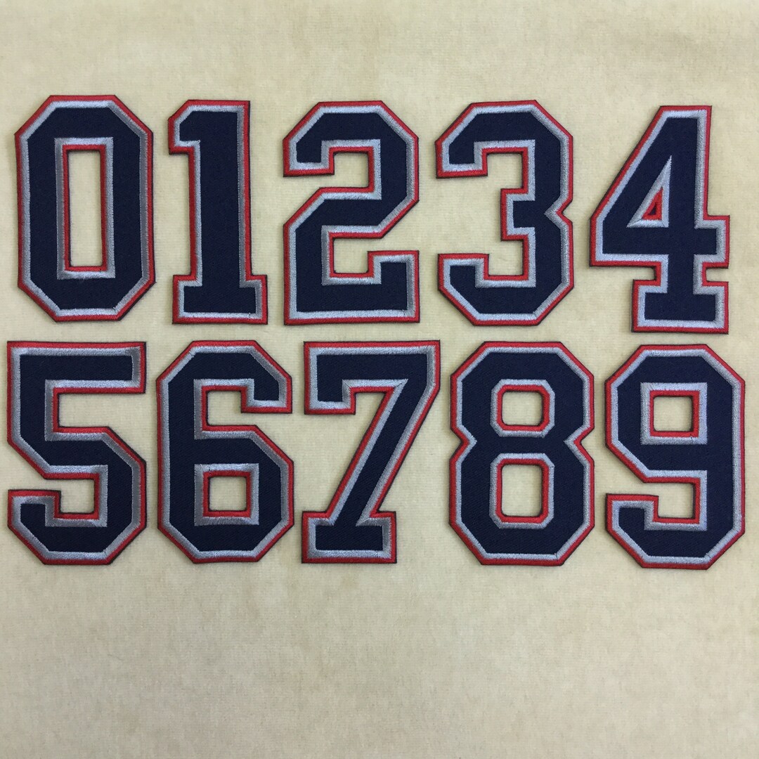 3 Inches Double Outline College Number Iron on Patch - Etsy