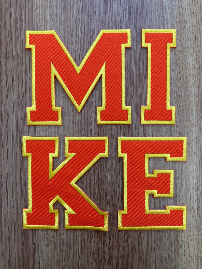 4 Inches Standard Varsity Letter Iron on Patch | Etsy