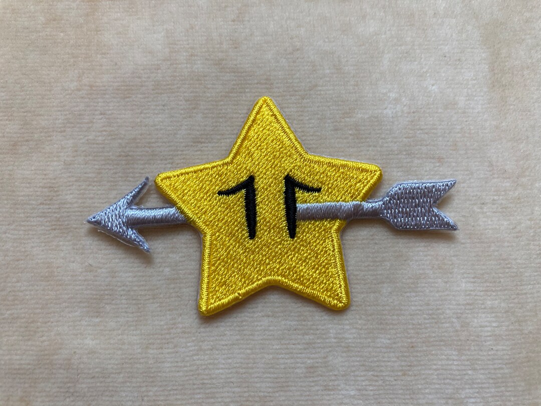 Power Star Mario With Arrow Iron on Patch - Etsy
