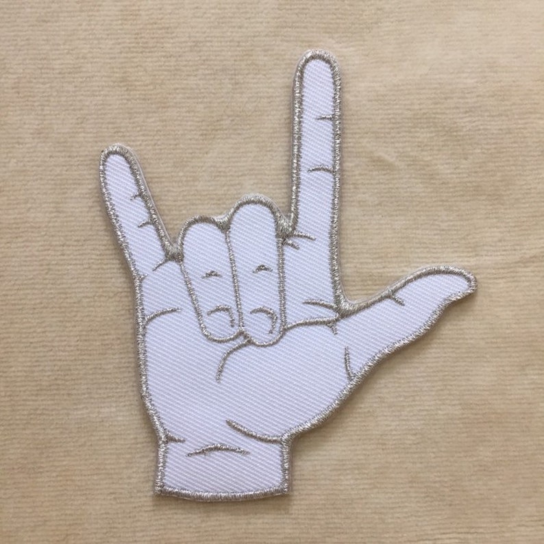 I Love You Hand Symbol Iron On Patch | Etsy