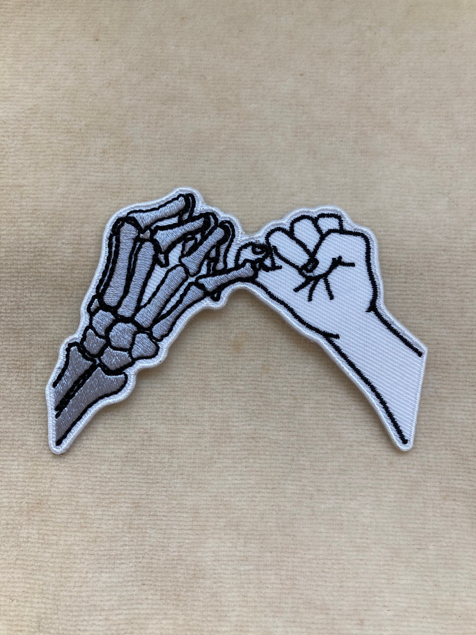 Pinky Promise Skeleton Hand Iron on Patch - Etsy