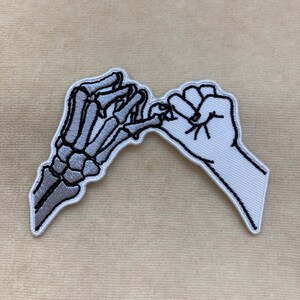 Pinky Promise Skeleton Hand Iron on Patch - Etsy