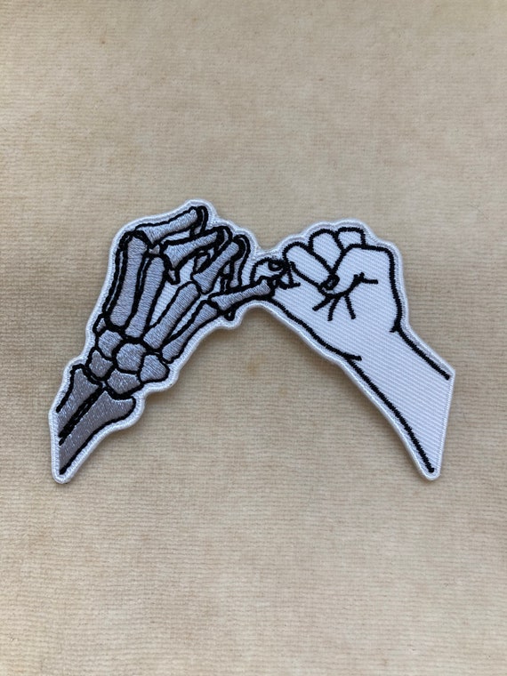 Pinky Promise Skeleton Hand Iron On Patch | Etsy