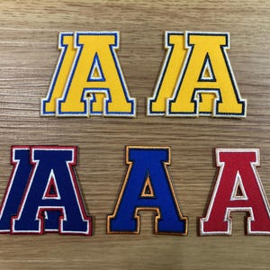 2.25 Inches Double Outline Varsity Letter Iron on Patch - Etsy