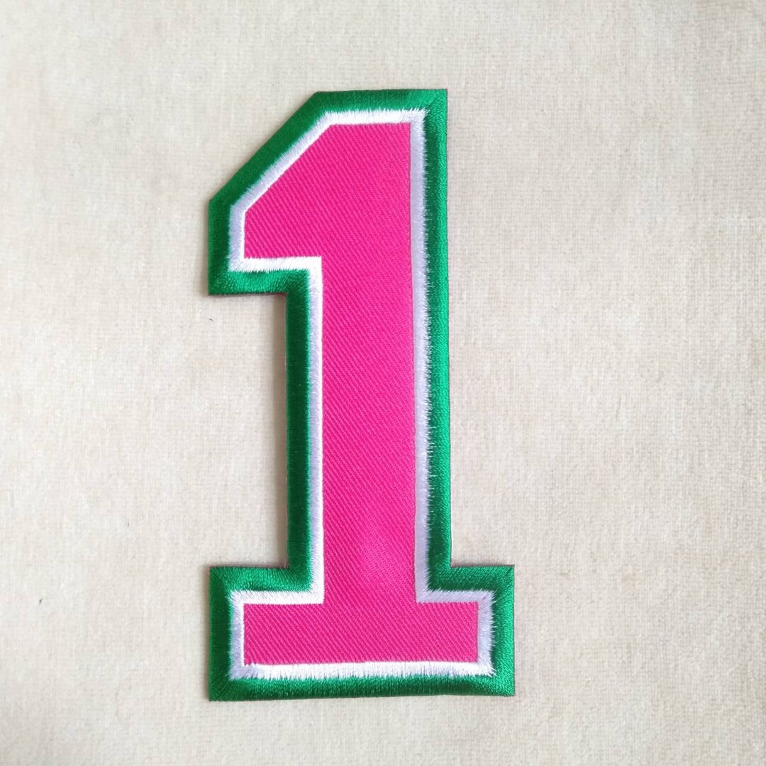 5 Inches Double Outline Varsity Number Iron on Patch - Etsy