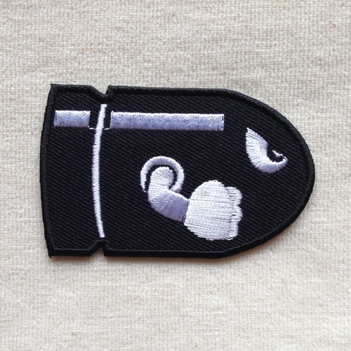 Embroidered Bullet Bill Iron on Patch Sew on Badge Super Mario - Etsy UK