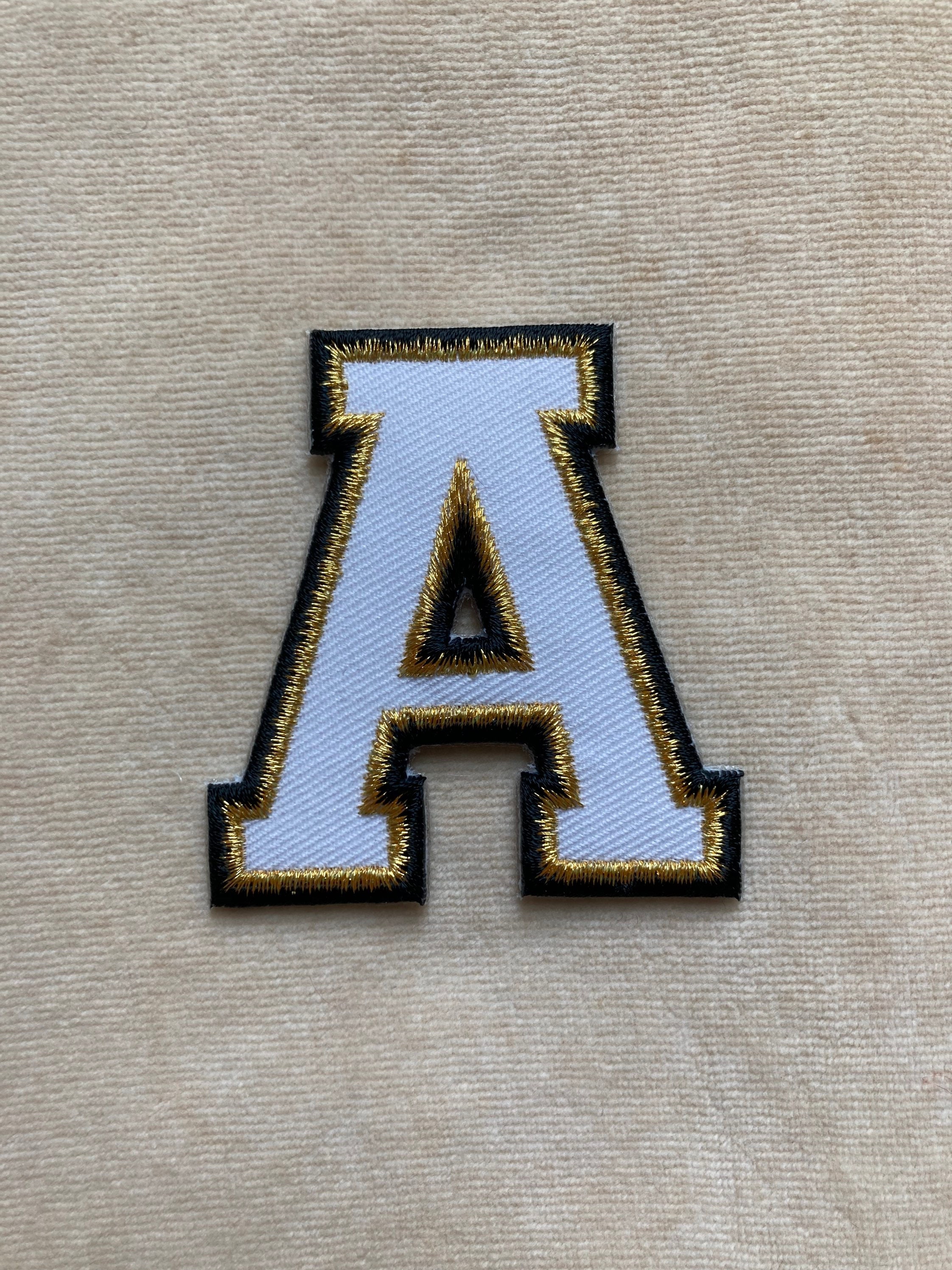 2.25 inches Double Outline Varsity Letter Iron On Patch | Etsy