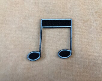 Music Notes Patch Iron Sew on Clothes Embroidered Badge Musical Sheet ...