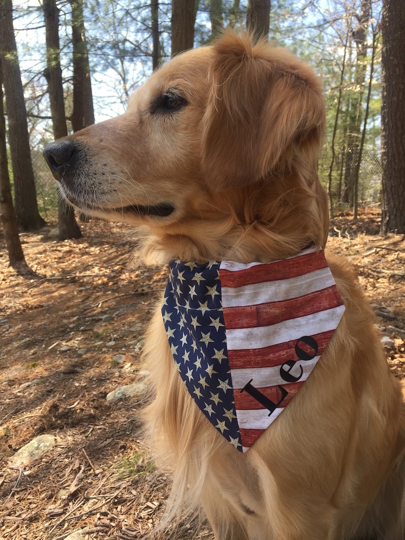 American Flag Personalized Dog Bandana Flag Bandana With - Etsy