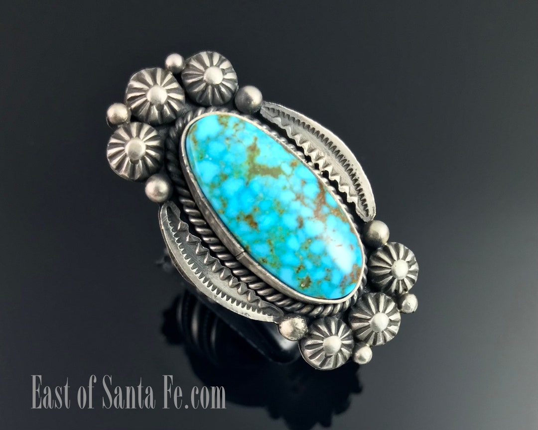 Water Web Turquoise Native American Navajo Ring Size 8 Rosita ...
