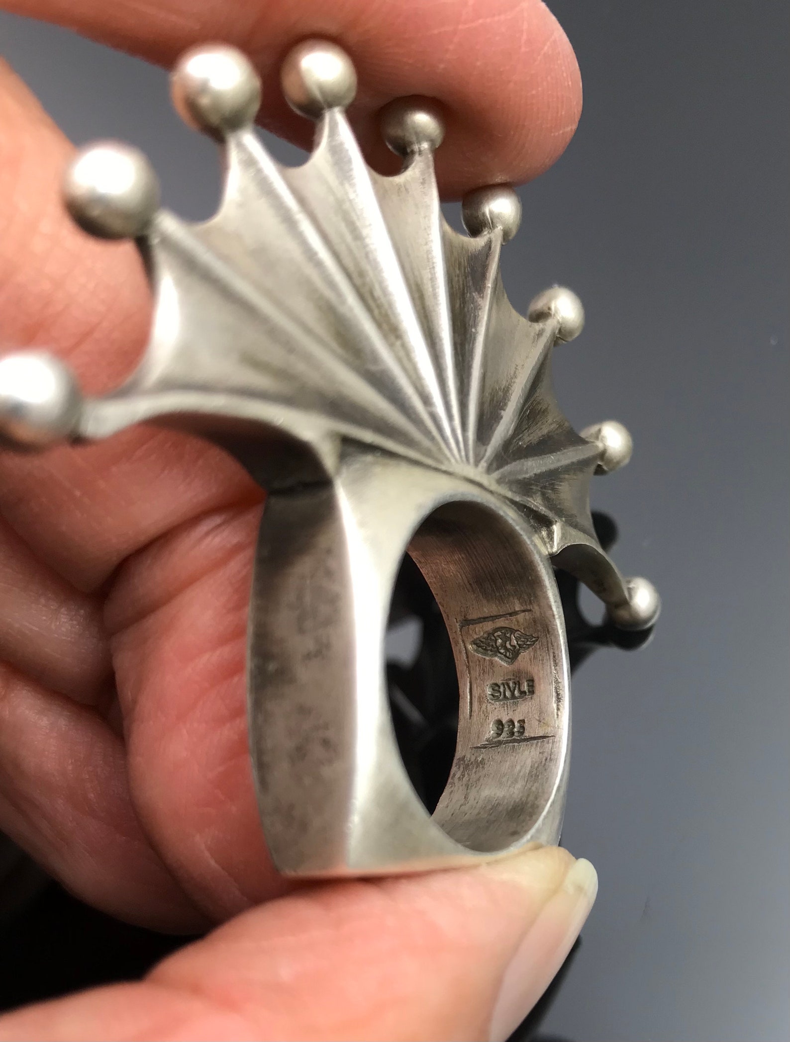Sculptural Sterling Silver Fan Ring Size 10 Mid Century Modern | Etsy