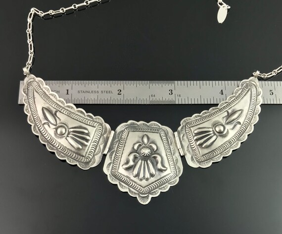 Navajo Sterling Silver Collar Necklace Native America… - Gem
