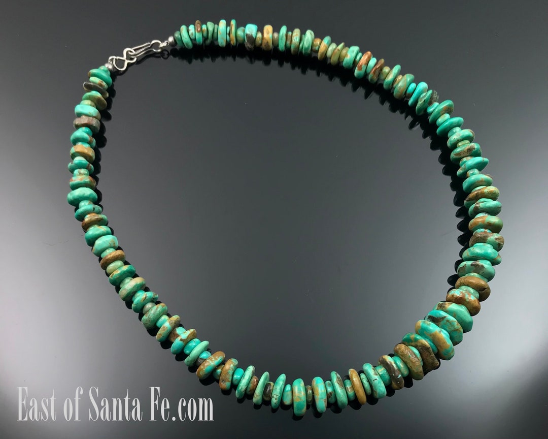 Turquoise Heishi Beads Native American Necklace Santo Domingo - Etsy