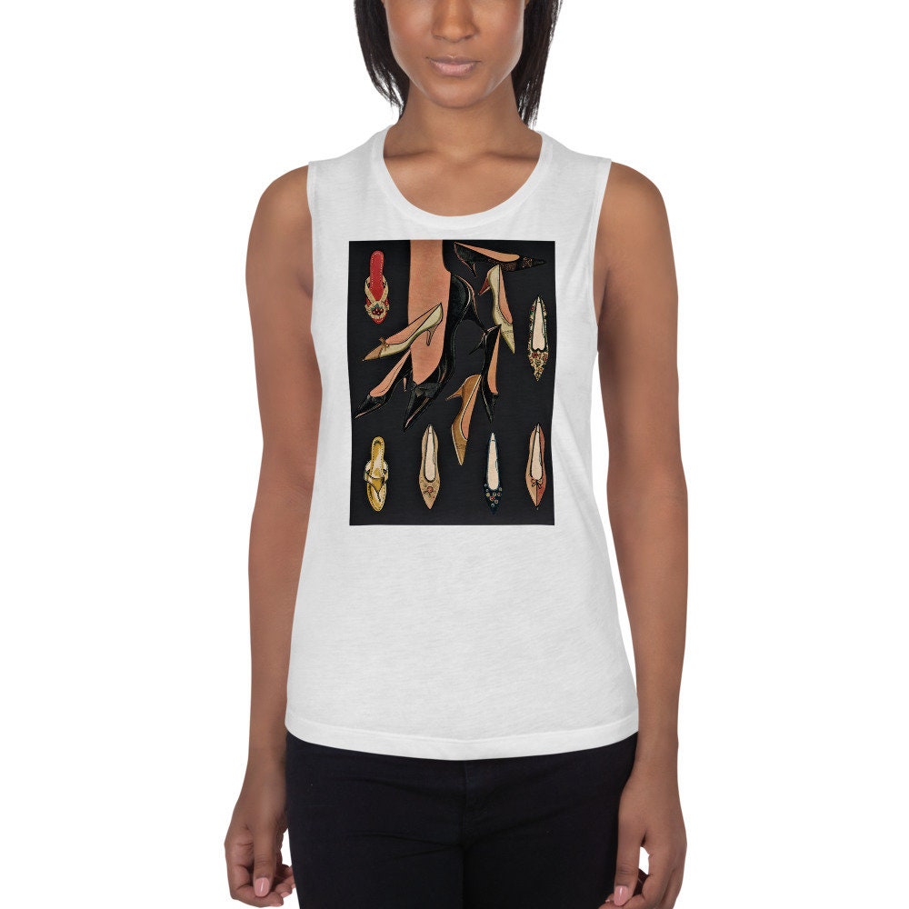 Ladies’ Vintage Fashion High Heels Muscle Tank - Etsy