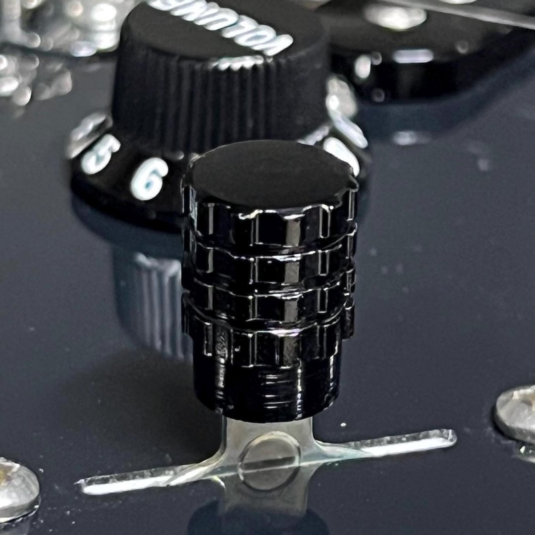 Kinnatone Bruno Black Aluminum Guitar Switch Tip - Grenade Texture - Etsy