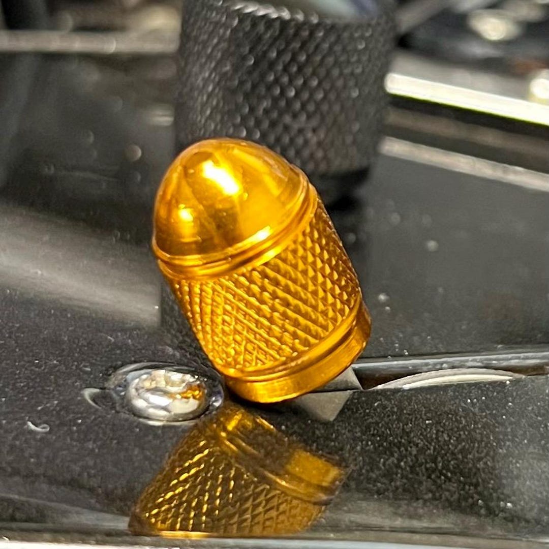 Gold Bullet Guitar Switch Knob Tip - STRAT TELE Aluminum Knurled Design ...