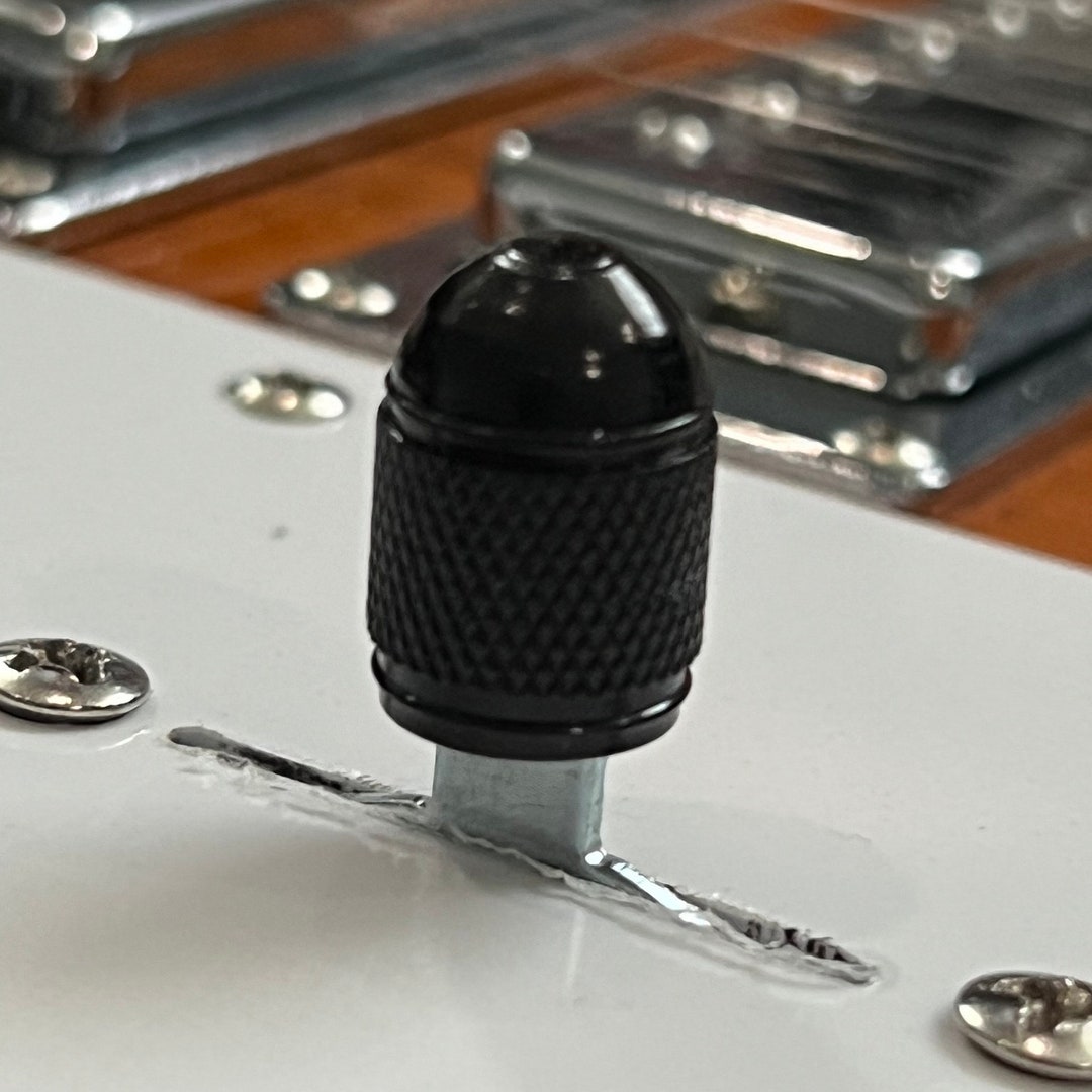Kinnatone Black Stubby Knurled Guitar Switch Tip for Blade Style Switch ...
