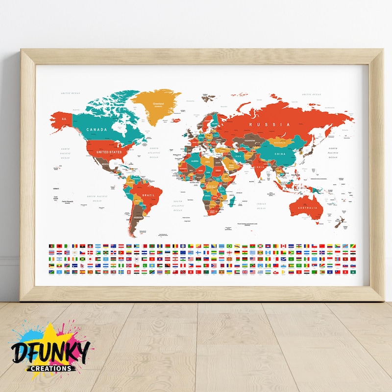 World Map Buildings - Etsy UK