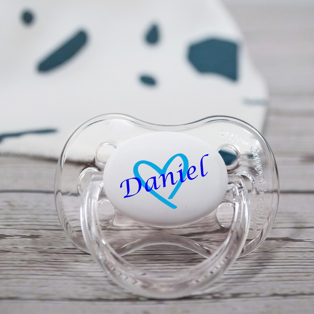2-PACK Personalised Dummy Pacifier Soother, Various Teats, HEART 2 - Etsy