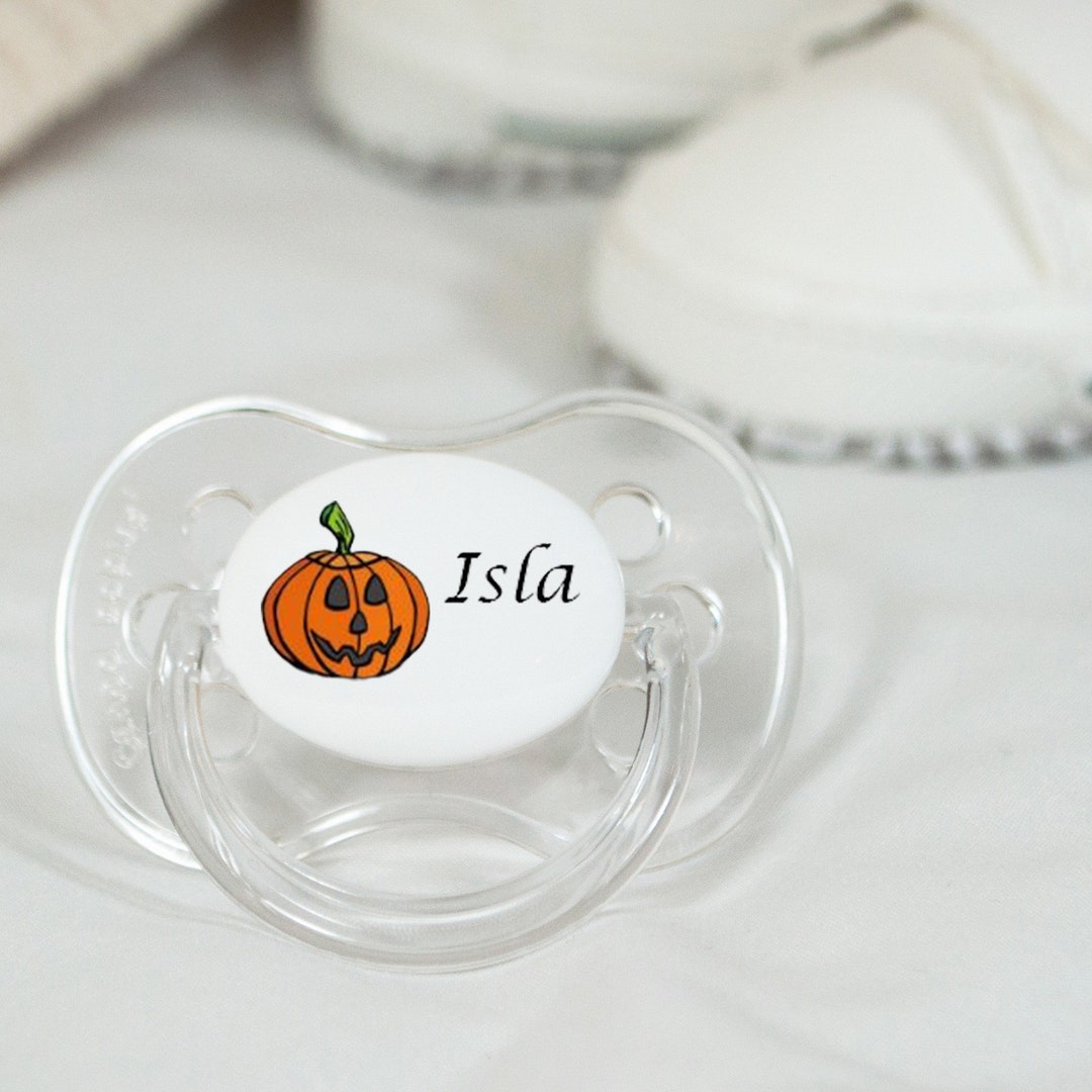 2-PACK Personalised Dummy Pacifier Soother, Various Teats, HALLOWEEN ...