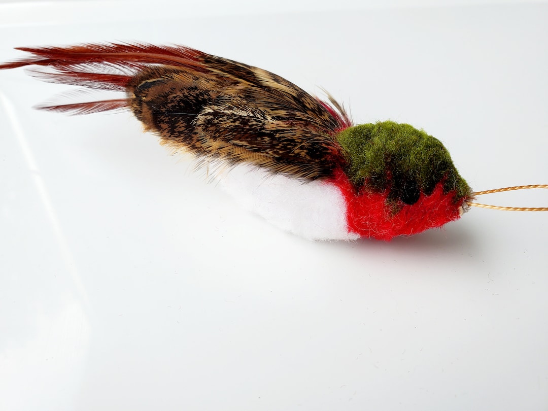 Robbie Robyn Bird Cat Toy by Tiga Toys Realistic Feather Chase Toy Play ...