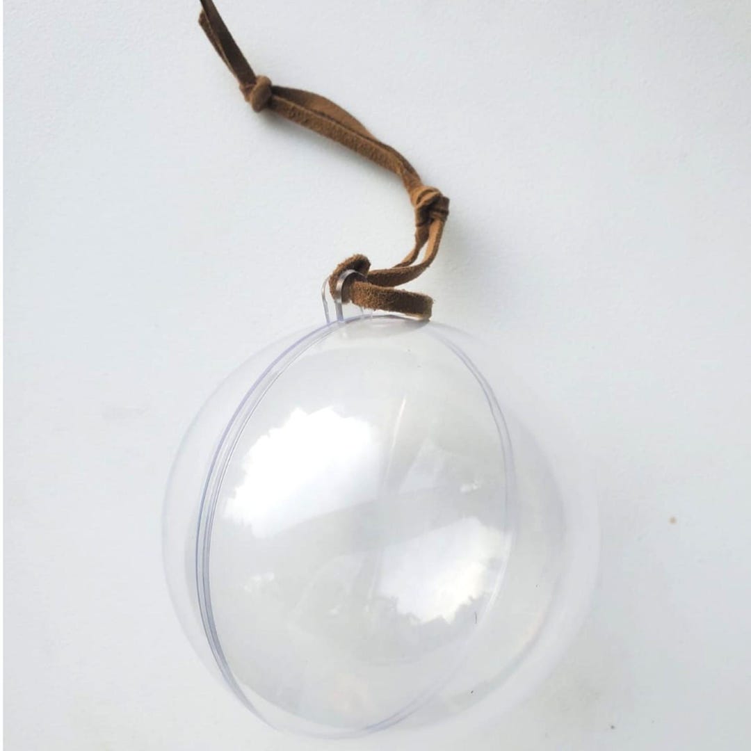 Clear 10cm Christmas Fillable Bauble Choose Empty or Filled Handmade ...